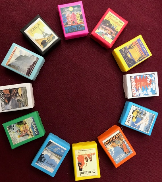 Twelve Mini Guest Soaps With Vintage Travel Posters for - Etsy