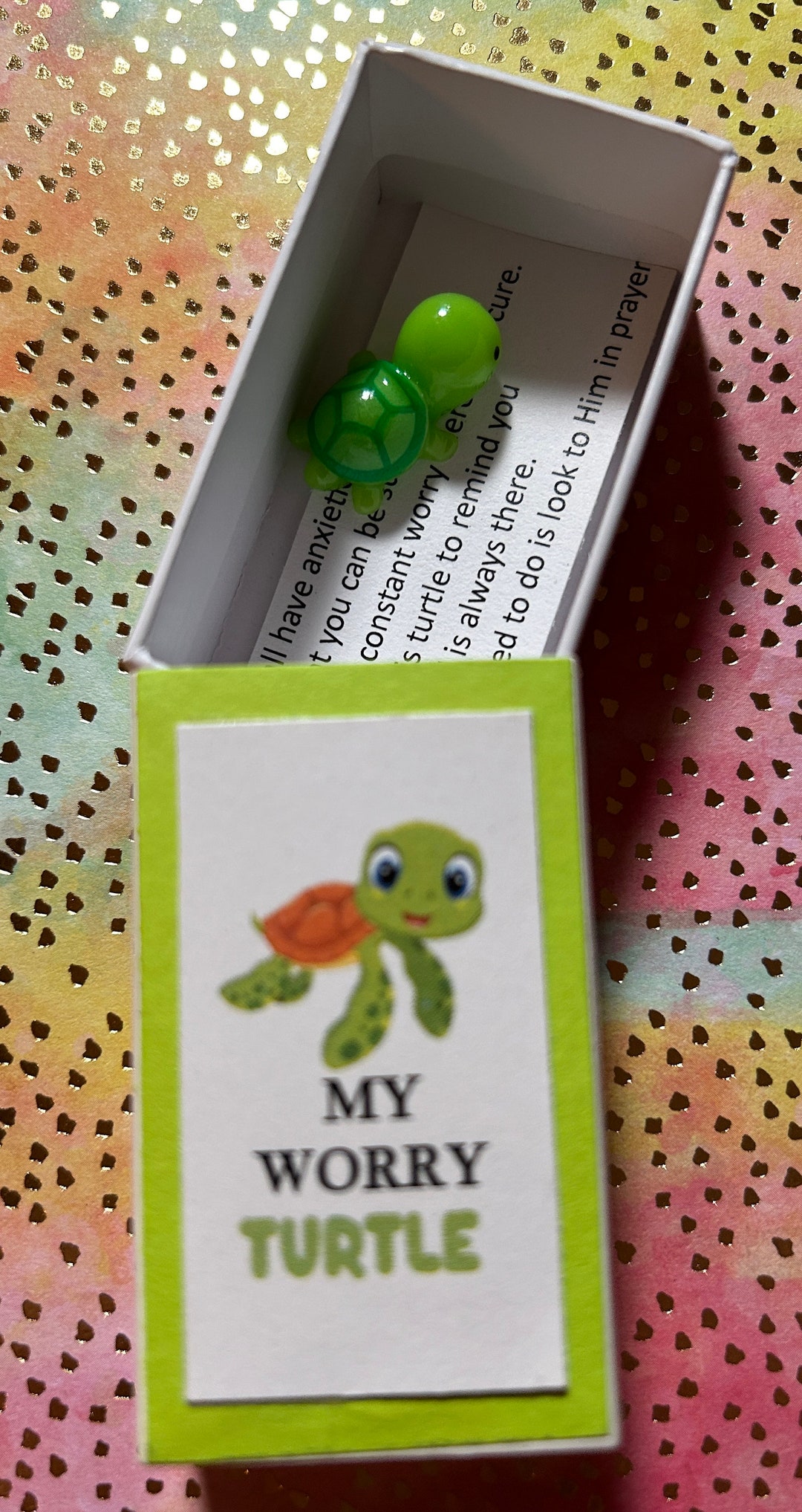 Little Worry Turtle in a Box With Original Poem to Help You With Worry ...
