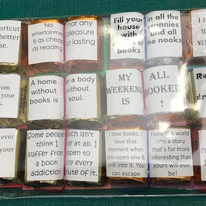 Candy Book Favors W/ Book Lover Sayings - Great for Book Themed Event ...