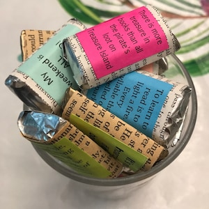 24 Book Lover Sayings Hershey Miniature Wrapped Candy Bars for Book ...