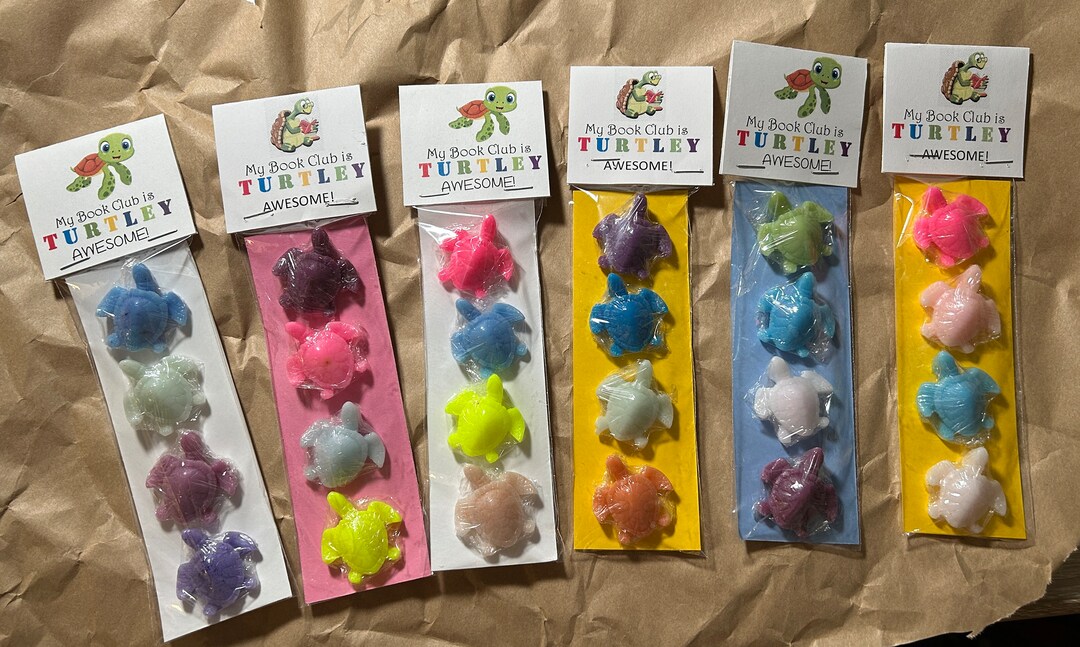 TWELVE Packs of Book Club Handmade Baby Sea Turtle Soap Favors W ...