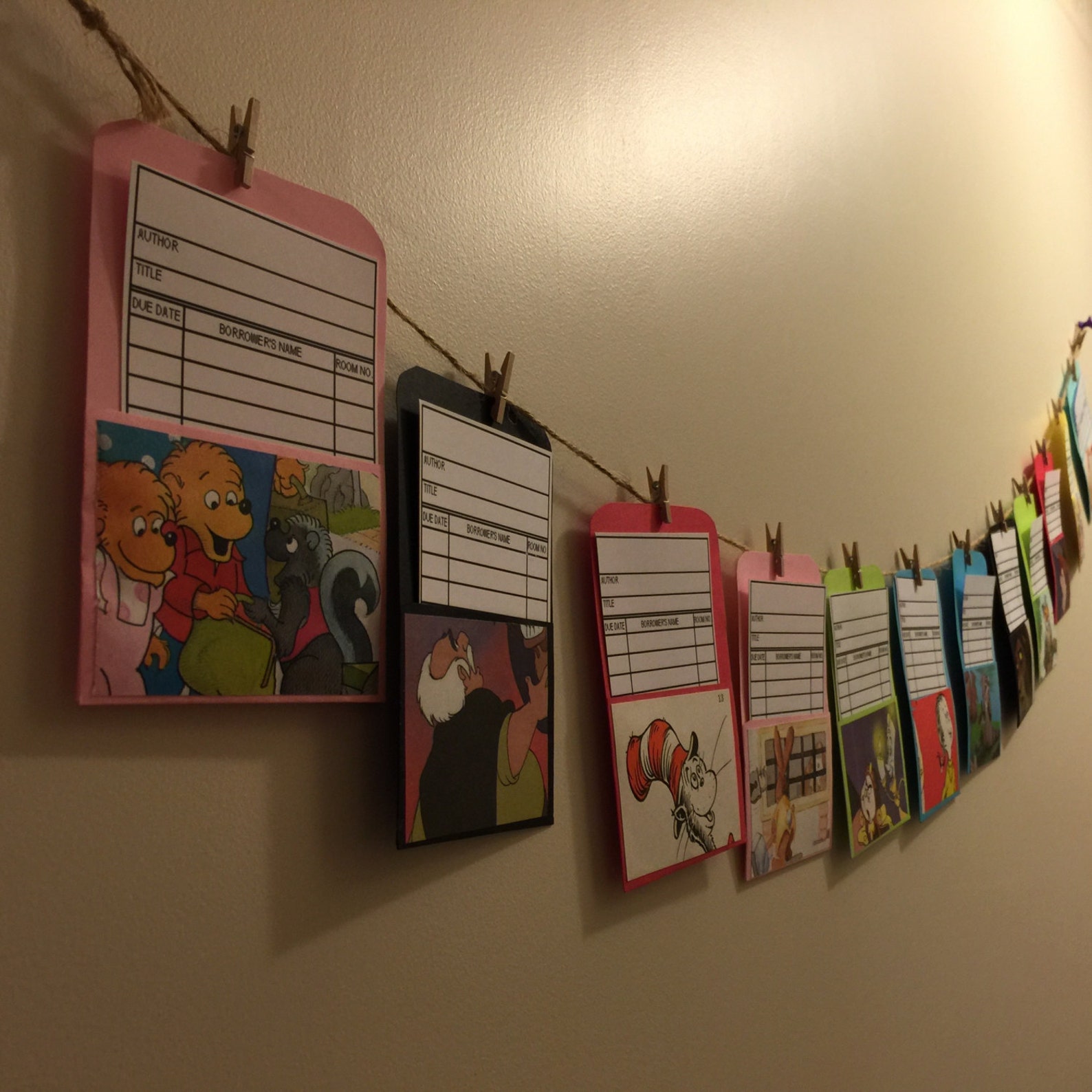 Library Card Children's Storybook Message Advice Banner - Etsy