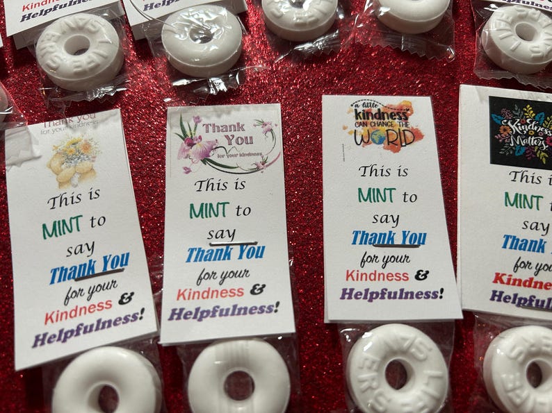 Every Day Thank You Appreciation Gift With Mint- 12 in a Listing - Etsy