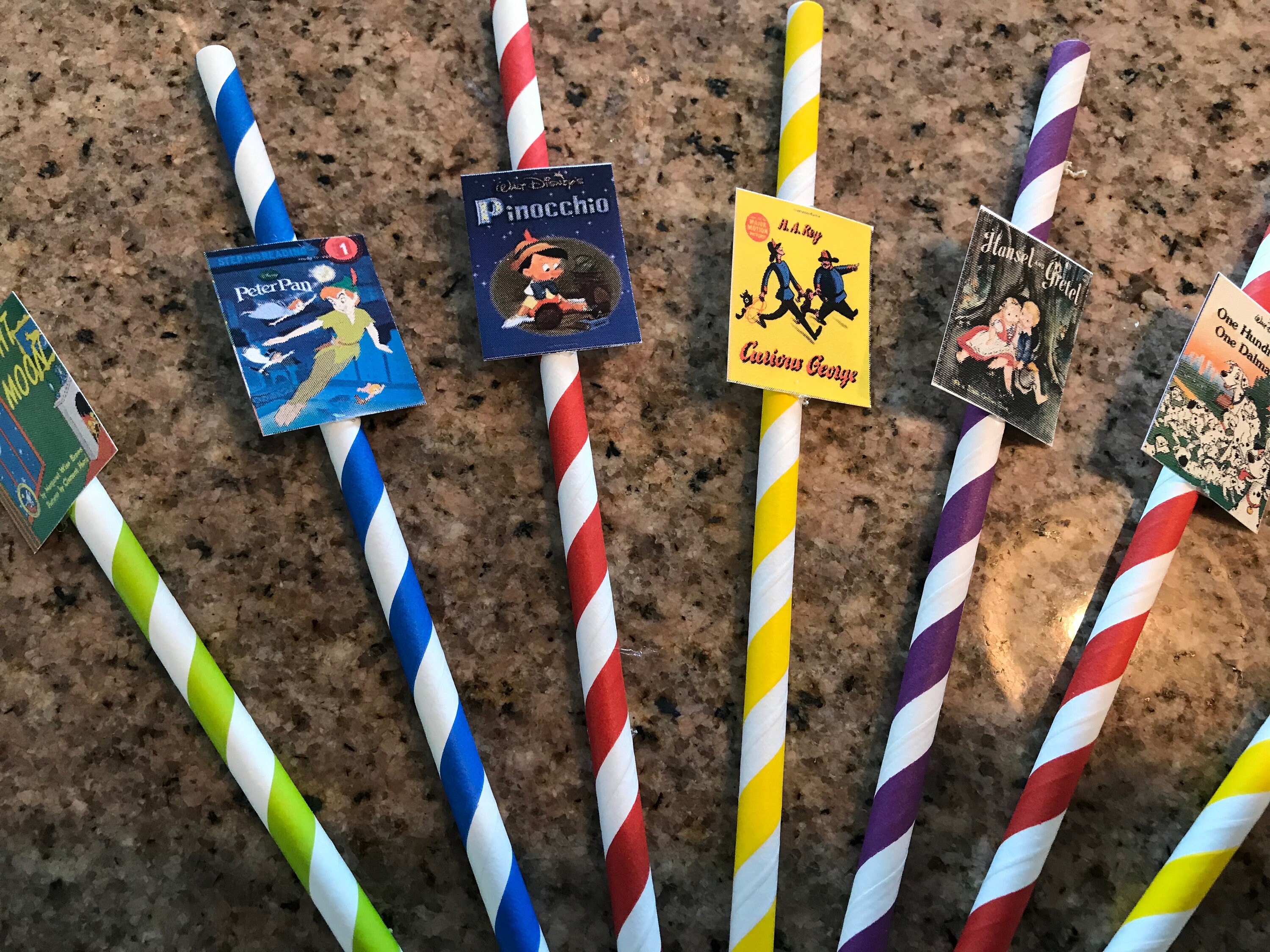 Children's Storybook Party Straws Multi-colored for Baby Shower ...