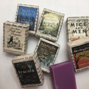 12 Book Lover Literary Mini Guest Soaps for Book Clubs, Wedding ...