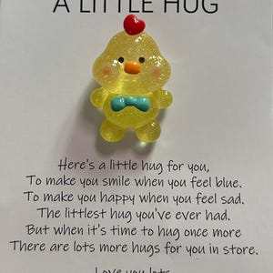 Little Pocket Hug With Adorable Resin Chick - Etsy