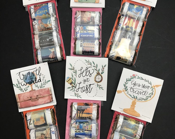 SIX Packs of Candy Travel Theme Favors for Travel Theme Event, Wedding ...