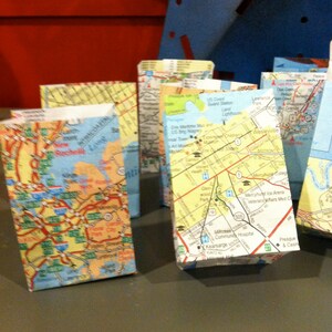 Twelve Mini Map Favor Bags for Wedding, Birthday, Retirement, Party - Etsy