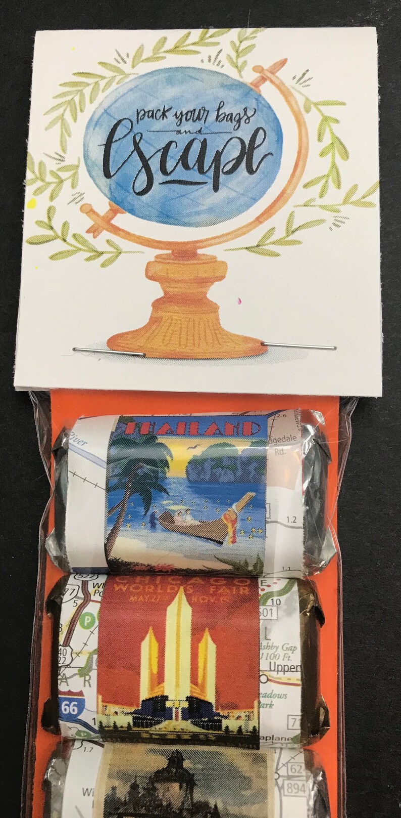 SIX Packs of Candy Travel Theme Favors for Travel Theme Event, Wedding ...