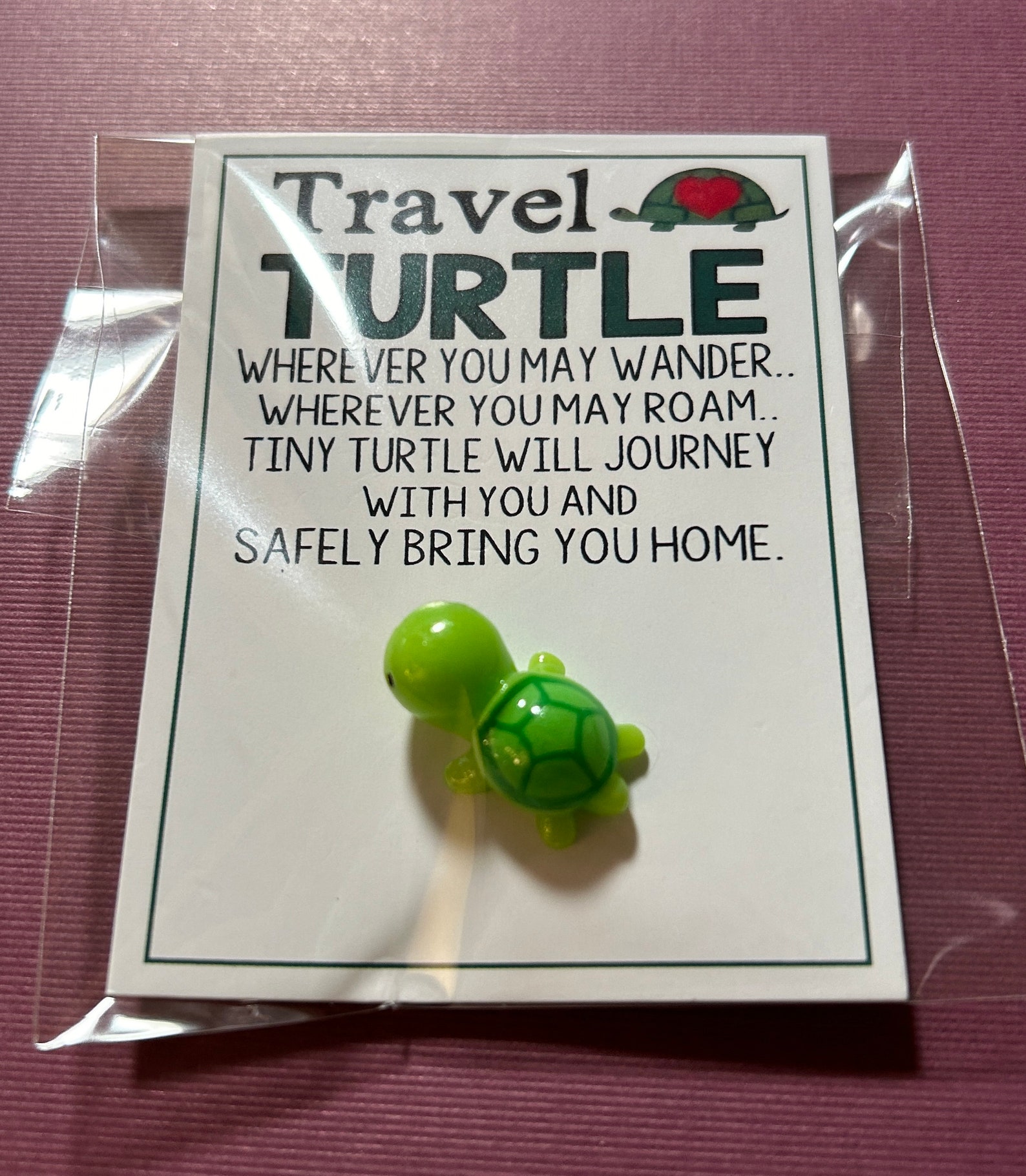 Travel Turtle Pocket Good Luck Charm for Peace of Mind for Safe Travels ...