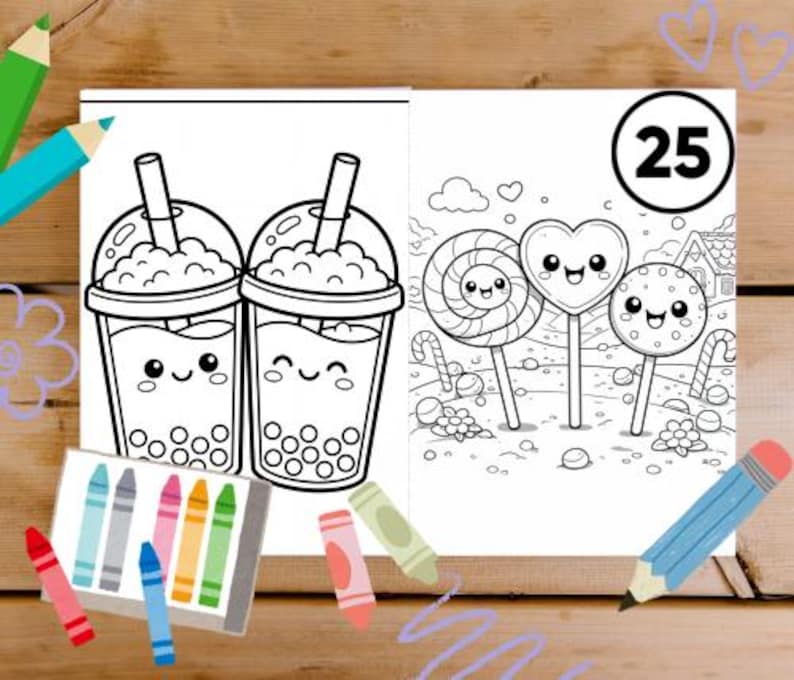 Cute Food Coloring Pages for Kids Printable | 25 Adorable Foody Designs ...