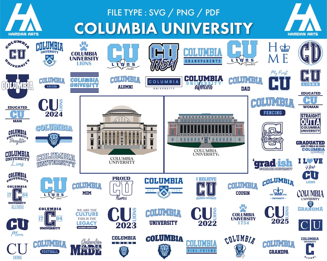 Columbia University Svg Bundle CU Png Bundle Columbia Loins Svg Files ...