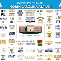 NORTH CAROLINA A&T Svg - Etsy