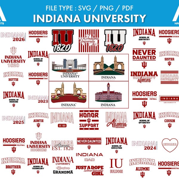 Indiana University Svg - Etsy