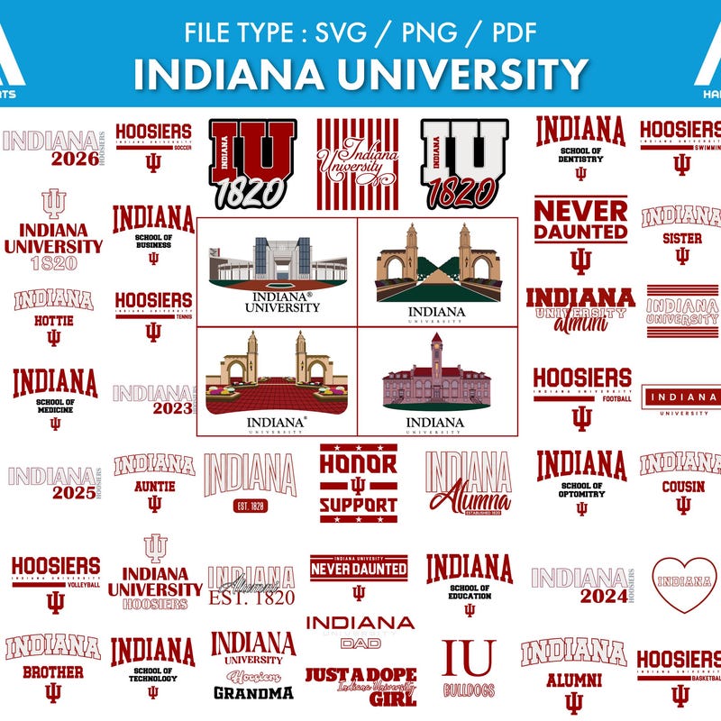 Iu Logo Svg Png - Etsy
