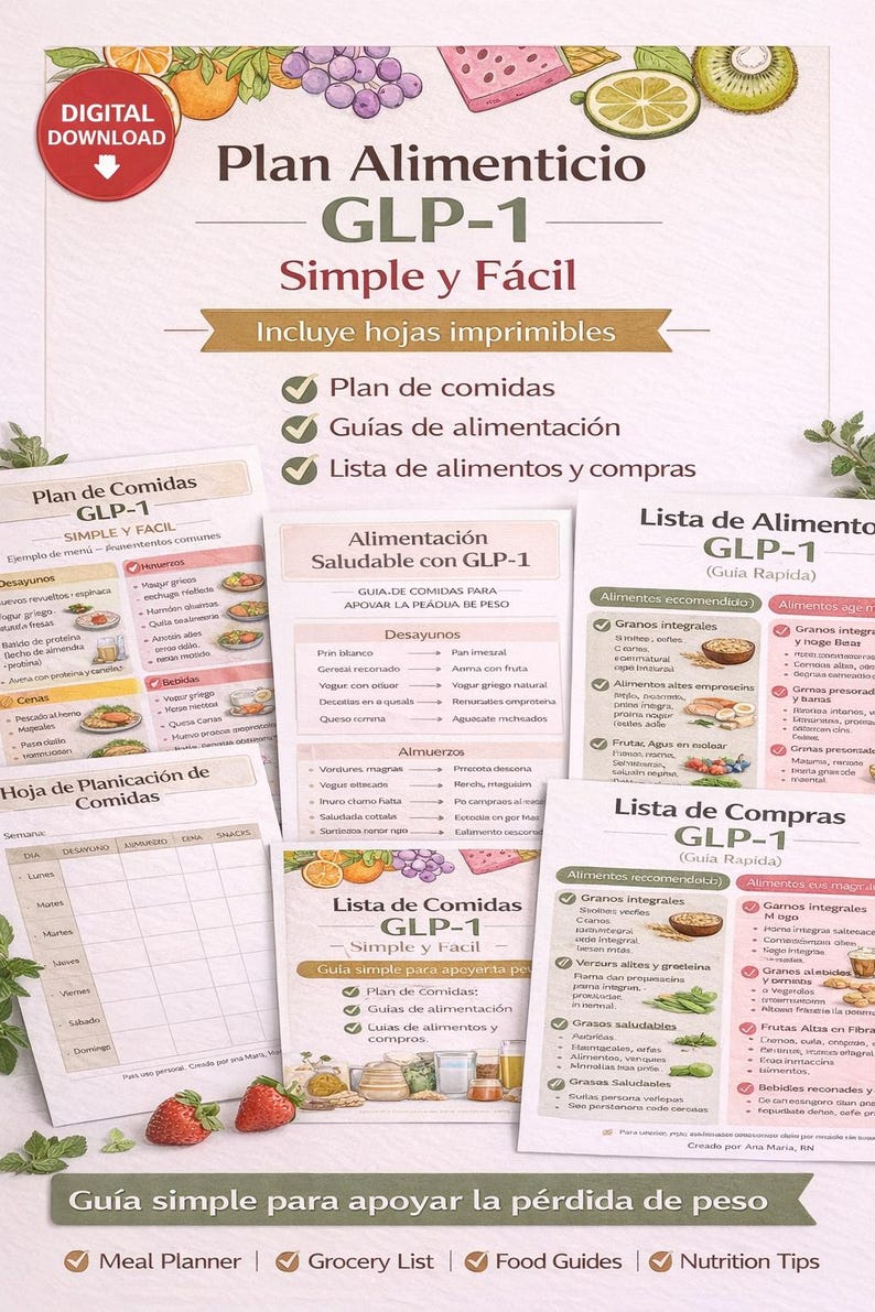 Guía De Alimentación Para GLP-1 En Español | GLP1 Nutrition Guide PDF ...