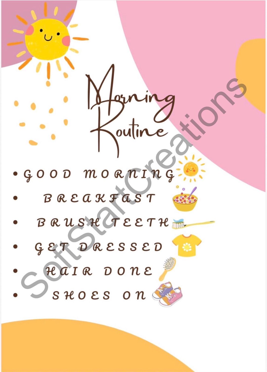 Calm Morning Routine Printable for Kids Ages 3 to 6 - Etsy