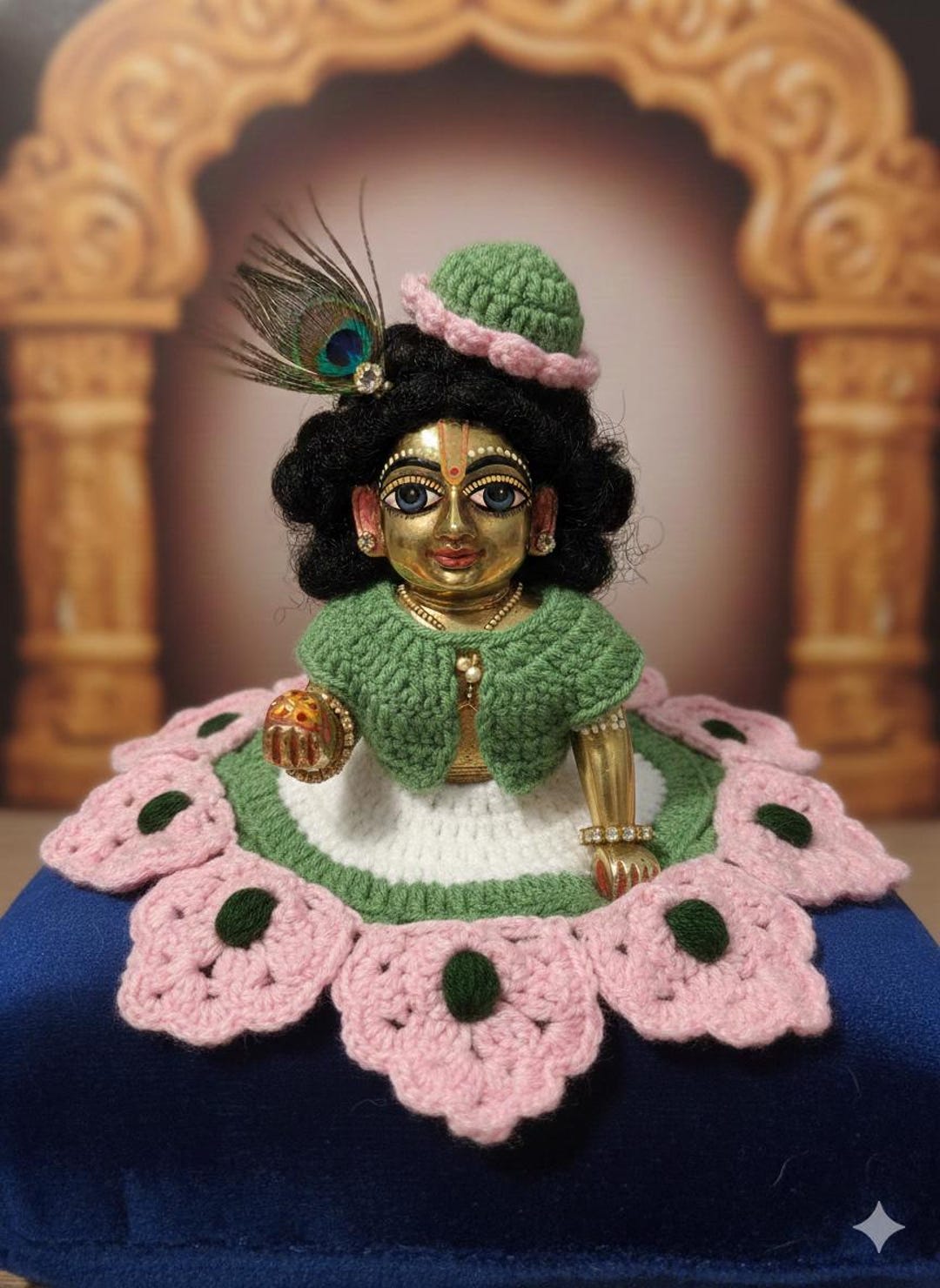 Ladoo Gopal Dress, Woolen Poshak for Kanha Ji, Handmade Thakur Ji ...