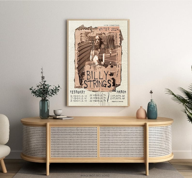 Billy Strings Winter Tour 2024 Poster, Poster Decor Home, 2024 Poster ...