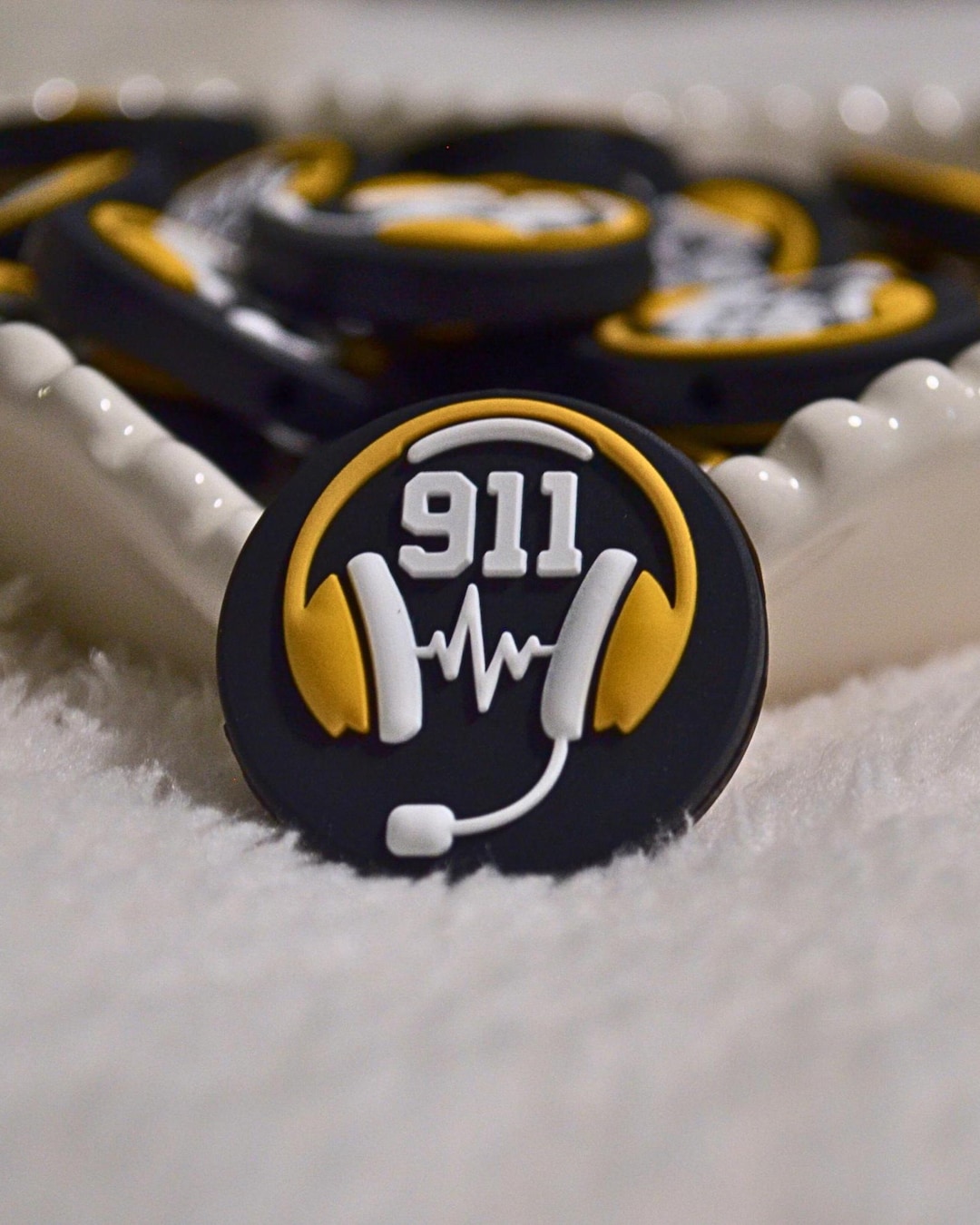 911 Dispatcher Silicone Focal Bead | Headset Chunky Bead for Beaded ...