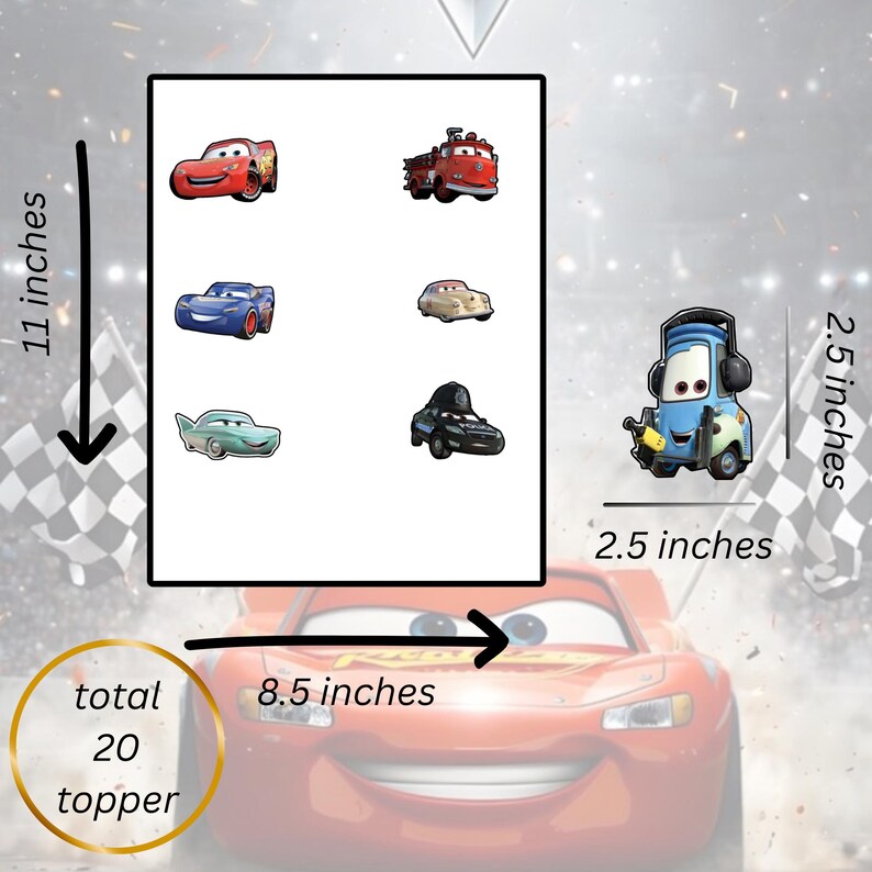 PNG of Cake Topper,cute Cartoon Car Topper for Kids Cake, Fun Vehicle ...