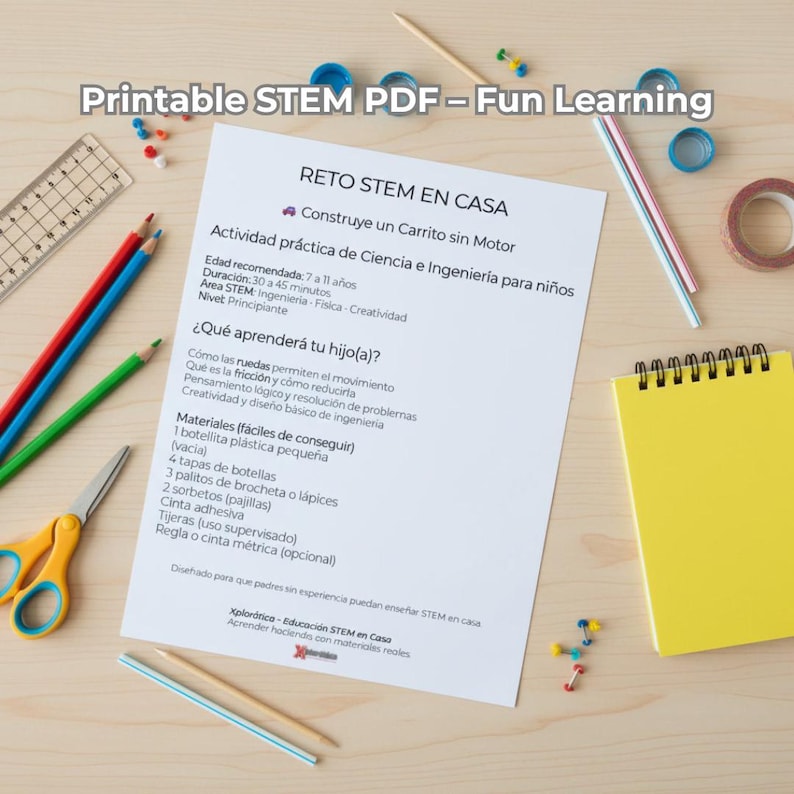 STEM Activity Printable for Kids – Science & Engineering PDF (en ...
