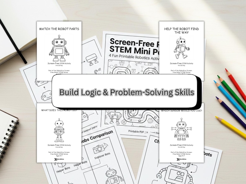 Screen-free Robot STEM Mini Pack | Printable Robotics Activities for ...