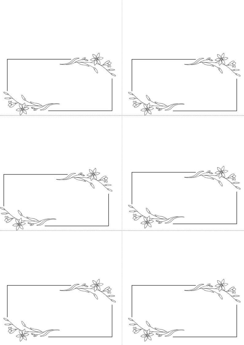 Place Cards Printable – Easy DIY Name Cards - Etsy