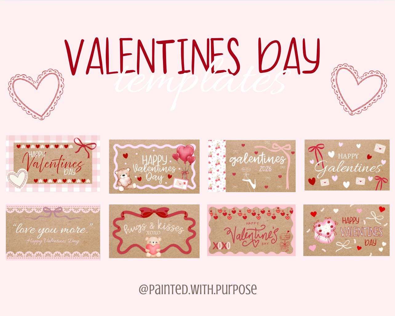 Editable Valentines Banner Templates, Valentines Banner Mockups ...