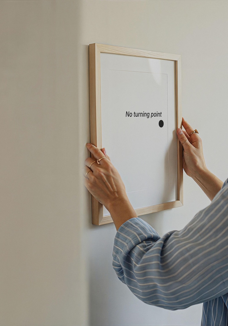 No Turning Point Minimalist Typography Print - the Point Series ...