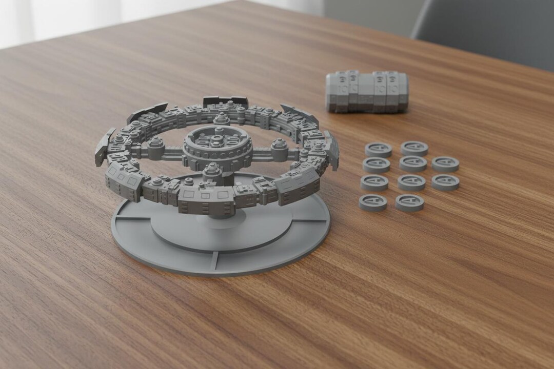 Fleet Scale Space Station Terrain and Assault Tokens Sci-fi Tabletop ...