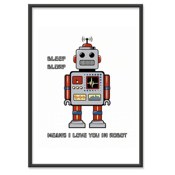 Robot Poster - Etsy