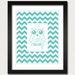 Chevron Poster - Owl Poster / Owl Chevron Print / Owl Print - Geometric ...