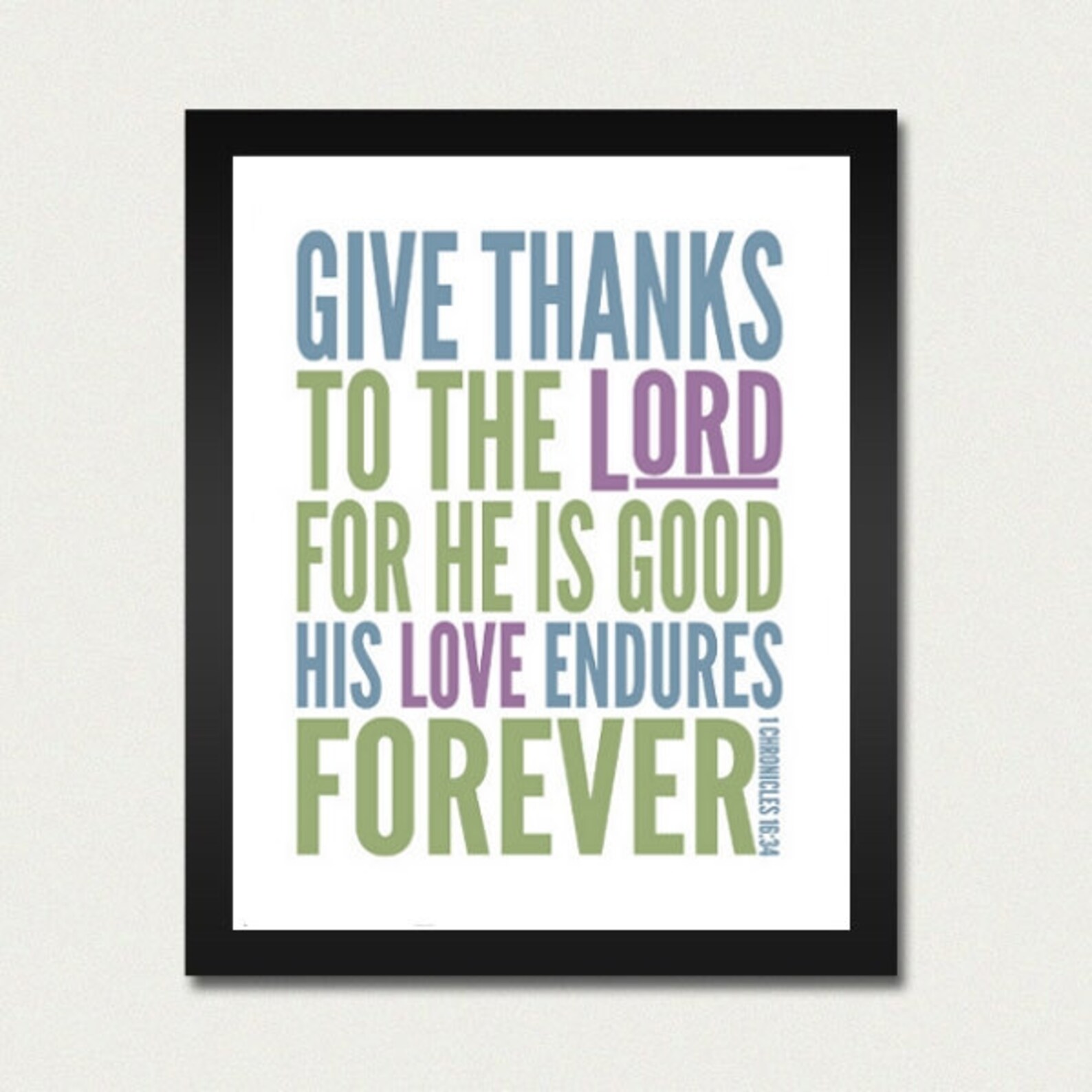 Thanksgiving Decoration Give Thanks Bible Print / Scripture Poster Give ...
