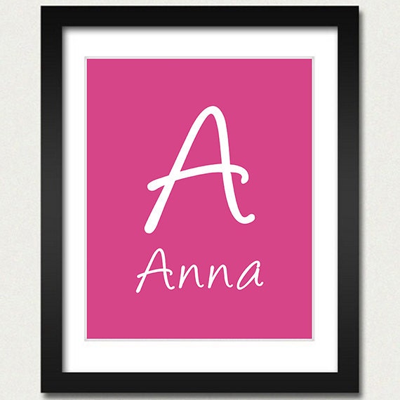 Personalized Name Poster Alphabet Nursery Print Choose - Etsy
