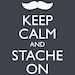 Mustache - Keep Calm and Carry on Poster- Keep Calm and Stache on ...
