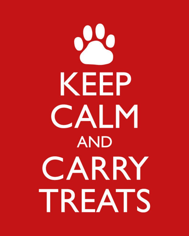 Dog Pet Poster - Keep Calm and Carry on - Keep Calm and Carry Treats ...