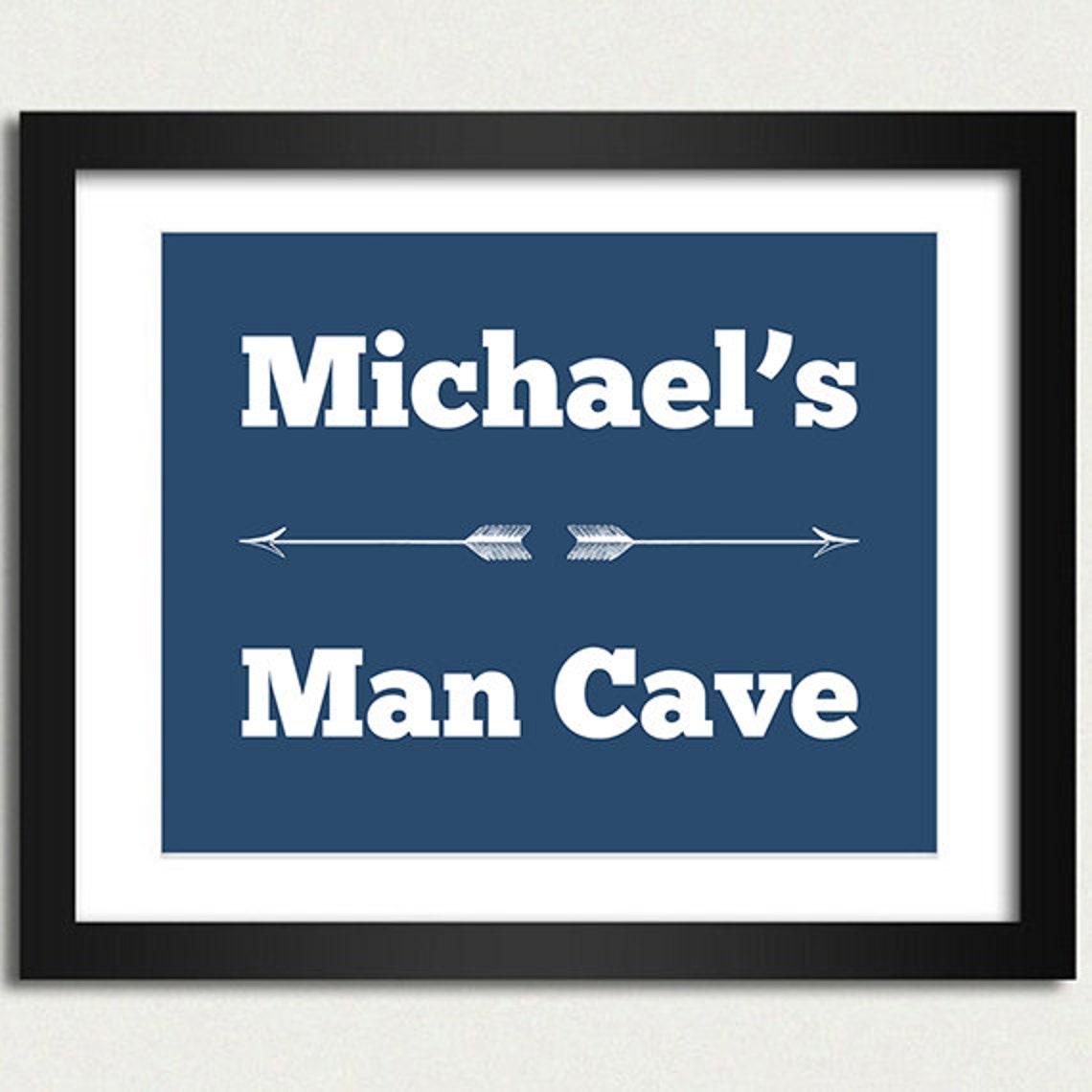 Man Cave Poster Arrows Choose Font & Color Mens Gift Idea Man Cave ...