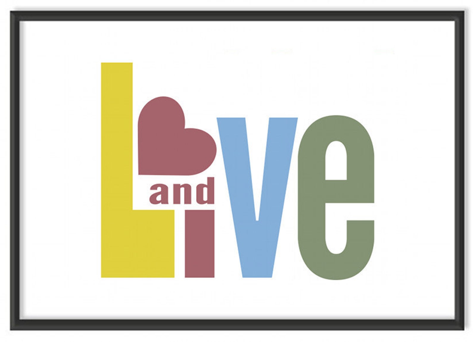 Inspirational Poster / Love Print / Live and Love - 13x19 Art Print - Etsy