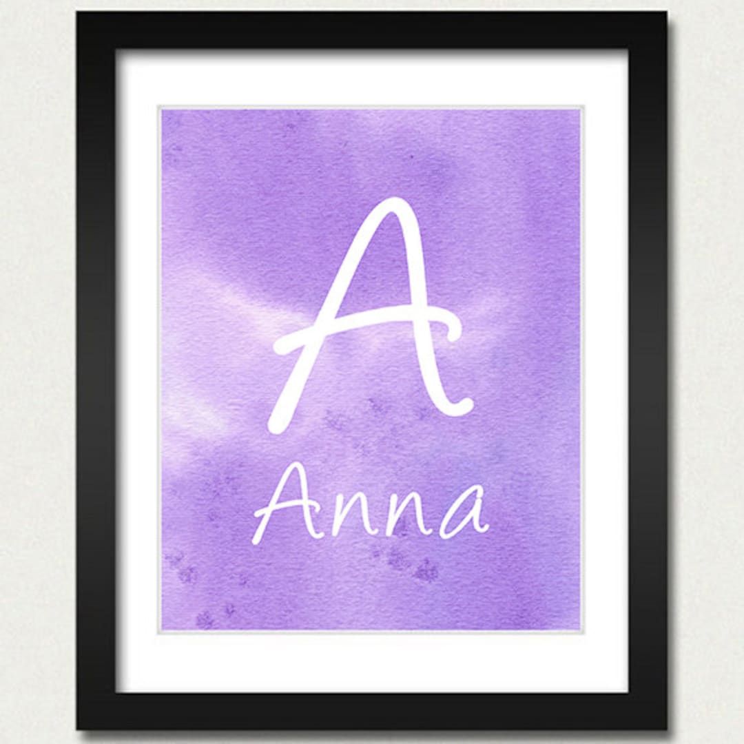 Personalized Name Poster Alphabet Nursery Print Choose - Etsy