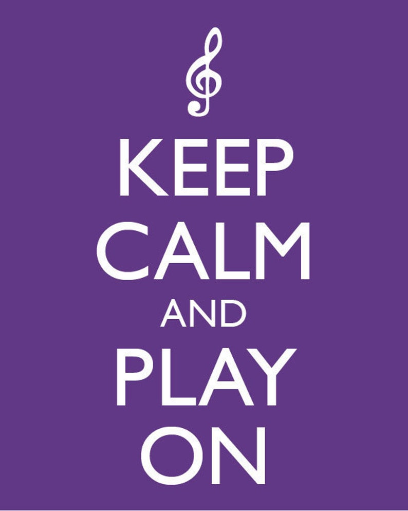Keep Calm and Play on Music Poster - Keep Calm and Carry on - Musician ...