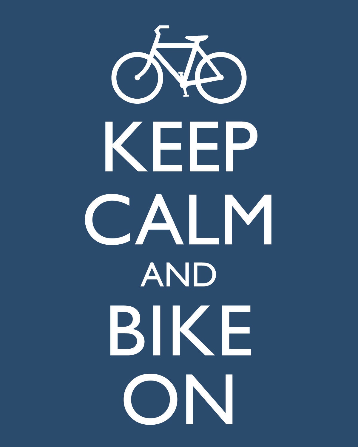 Bike Poster - Keep Calm and Carry on - Keep Calm and Bike on - Bicycle ...