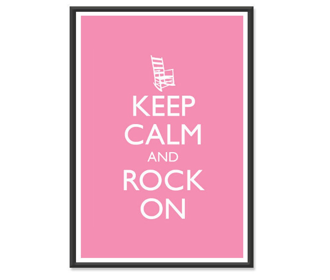 Keep Calm and Carry on Keep Calm and Rock on Humorous or Nursery Baby ...