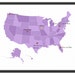 Personalized Map / Custom Map / Map Poster in Purple - Family is Where ...