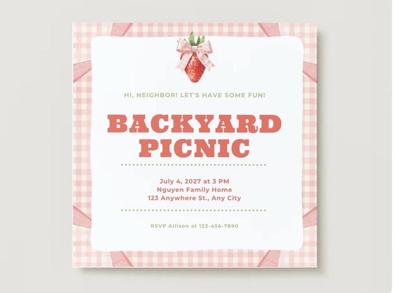 Block Party Invitation Template • Editable Neighbor BBQ Invite ...