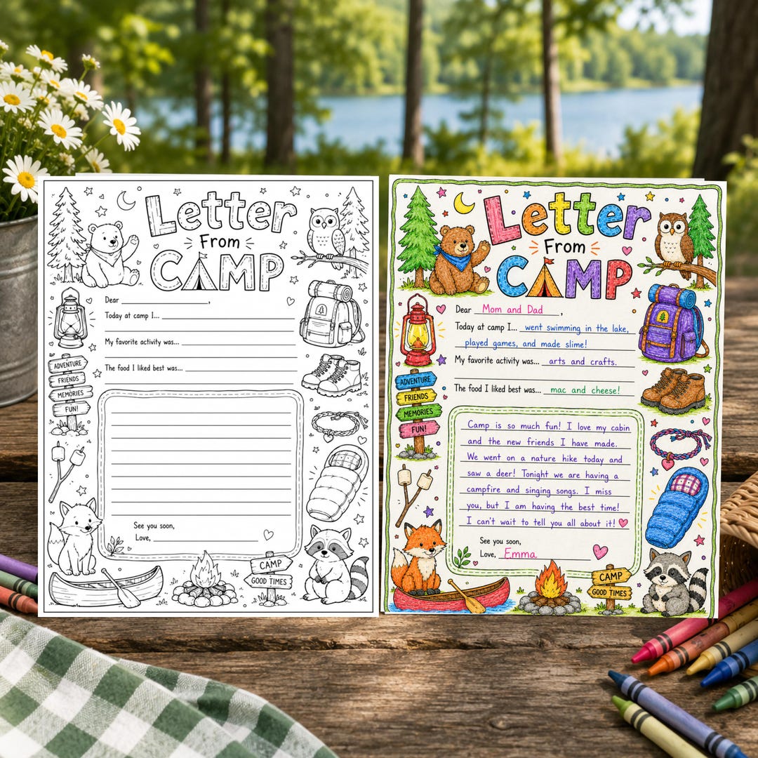 Letter From Camp Printable PDF | Summer Camp Writing Activity | Camp ...