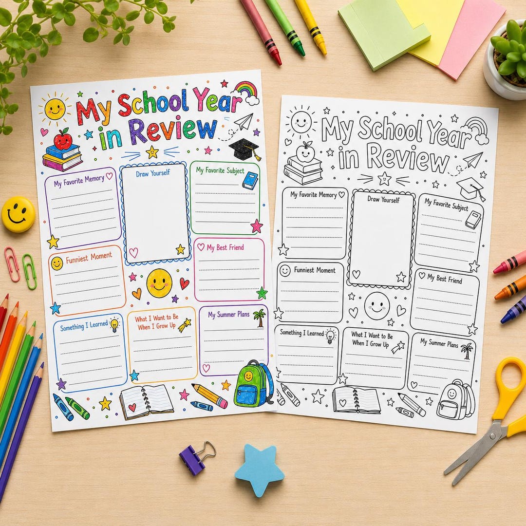End of School Year Activity Printable | My School Year in Review ...