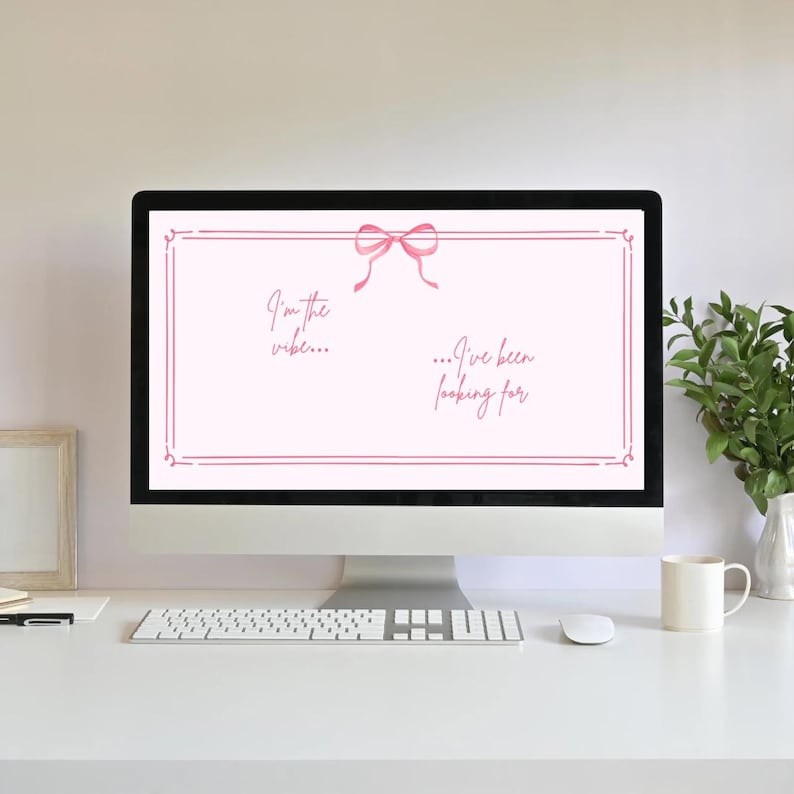 Pink Desktop Wallpaper | Self-love Motivational Quote (digital Download ...