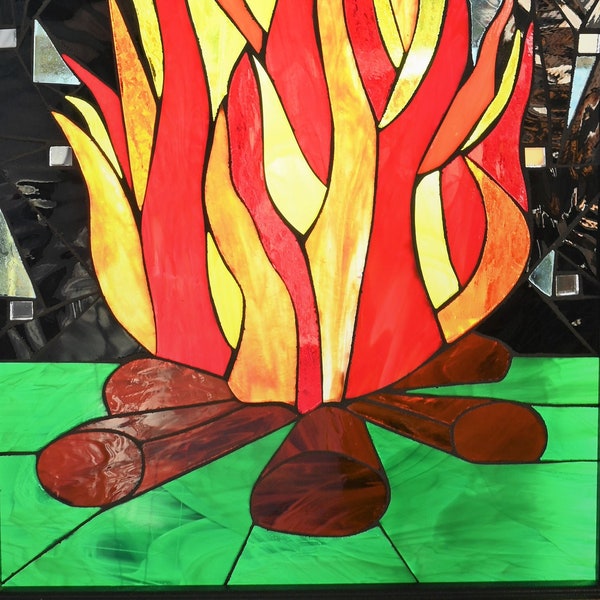 Stained Glass Flames - Etsy