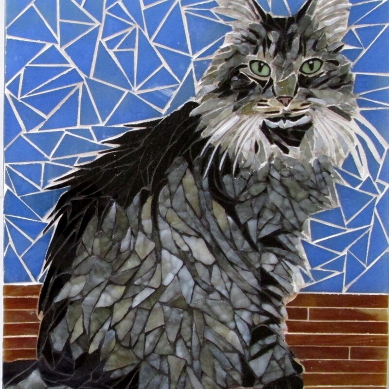 Mosaic Cat - Etsy